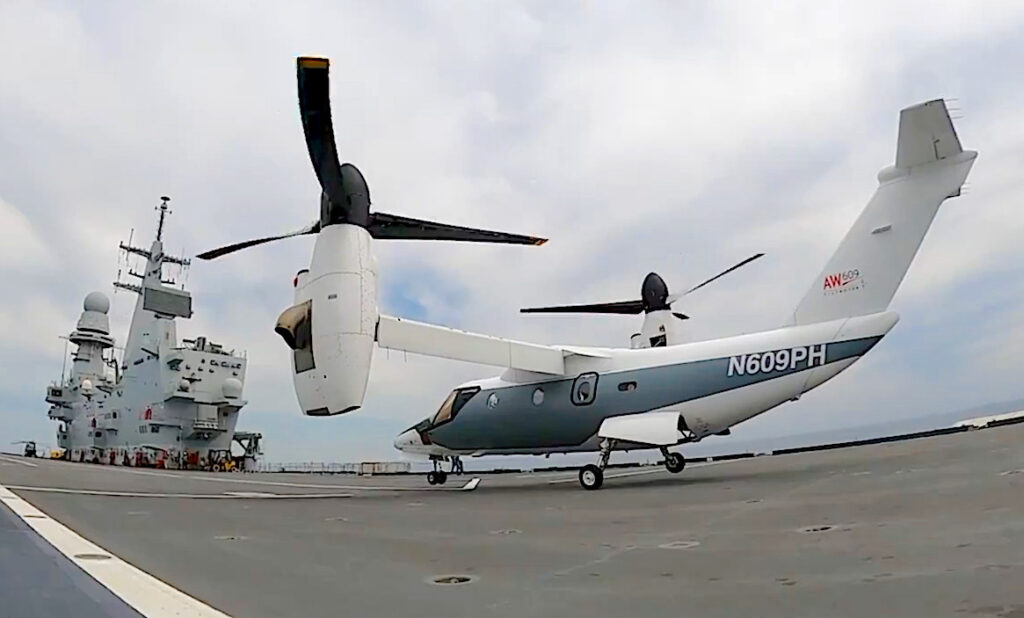 El convertiplano AW609 de Leonardo realizó los primeros aterrizajes y ...